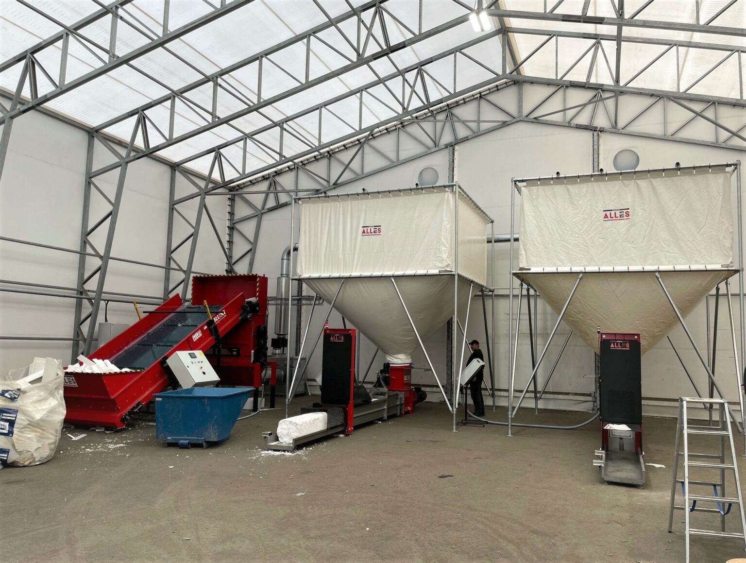 Silosystem for komprimering av EPS - Alles Miljø AS